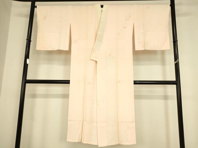 平和屋着物●長襦袢　袷　草花文　手描き　正絹　逸品　DAAY9237az