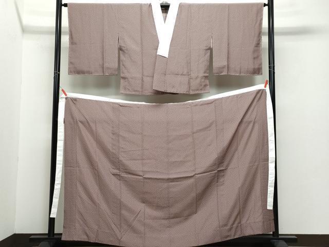 平和屋着物●長襦袢　無双仕立て　二部式　市松文様　正絹　逸品　CAAZ8327vf