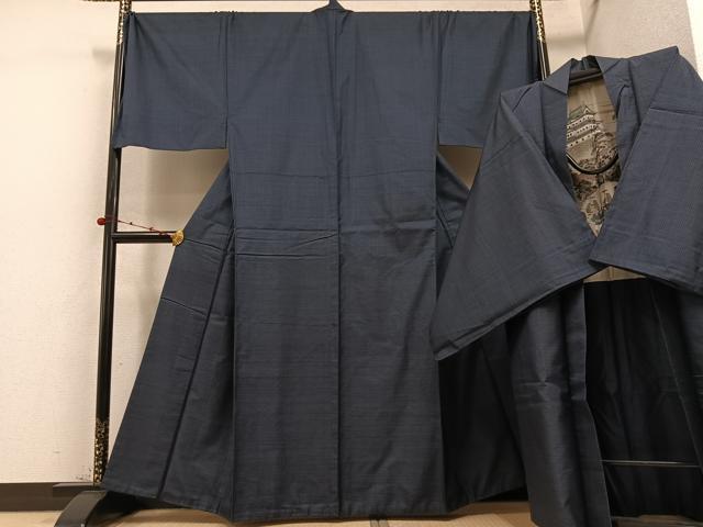 平和屋着物●男性　本場大島紬　アンサンブル　100亀甲　総詰め　キングサイズ　正絹　逸品　AABD3442ph