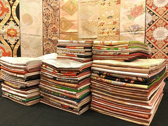 平和屋着物■袋帯 西陣 まとめて100点 鳳凰 向かい鶴  向かい蝶 風景 更紗 花柄 宝相華 正倉院 金銀糸 など  未使用品あり 全て正絹 mmm012
