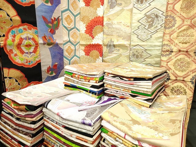 平和屋本店■袋帯 西陣 まとめて100点 鳳凰 鴛鴦 向かい蝶 花柄 宝相華 正倉院 佐賀錦 金銀糸 など 未使用品あり 全て正絹 se3789