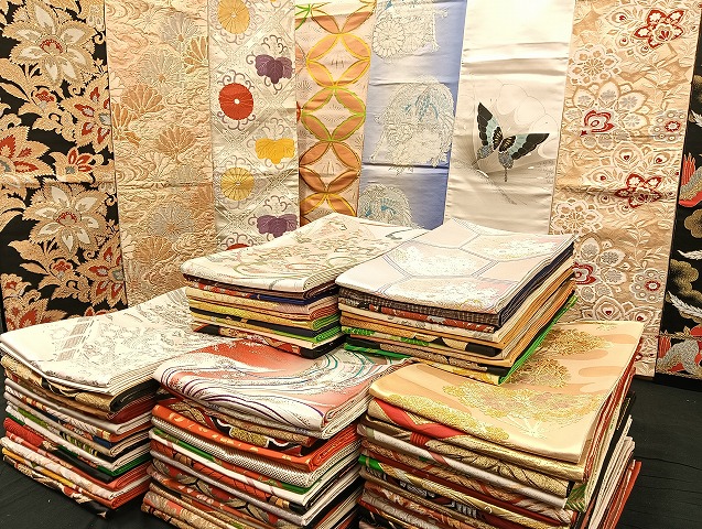 平和屋着物■袋帯 西陣 まとめて100点 鳳凰 向かい鶴 人物 蝶 松竹梅 更紗 花柄 七宝 佐賀錦 金銀糸 など 未使用品あり 全て正絹 mmm034