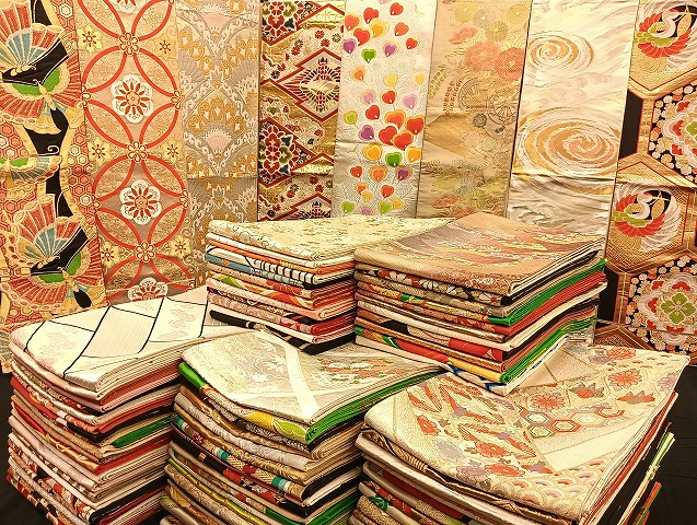 平和屋着物■袋帯 西陣 まとめて100点 向かい鶴 孔雀羽 蝶 花柄 七宝 正倉院 佐賀錦 金銀糸 など 未使用品あり 全て正絹 mmm025