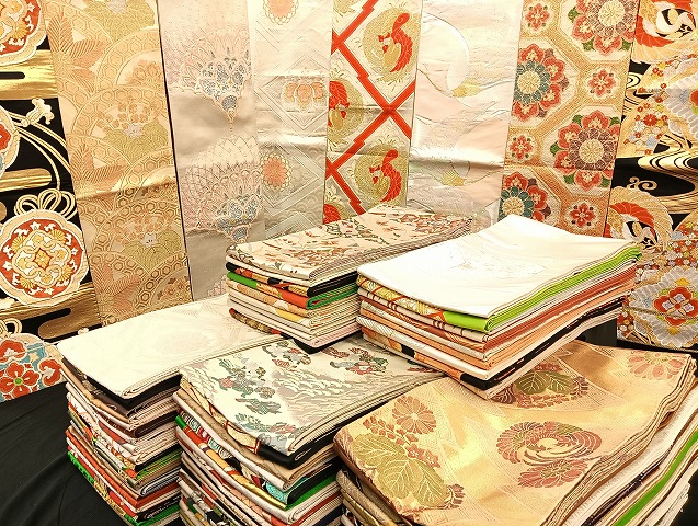 平和屋着物■袋帯 西陣 まとめて100点 鳳凰 鶴 孔雀 人物 花柄 宝相華 駒刺繍 佐賀錦 金銀糸 など 未使用品あり 全て正絹 mmm038