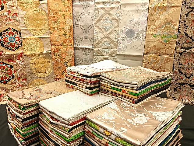 平和屋着物■袋帯 西陣 まとめて100点 鳳凰 向かい鶴 人物 風景 辻が花 更紗 花柄 宝相華 佐賀錦 金銀糸 など 未使用品有 全て正絹 mmm033
