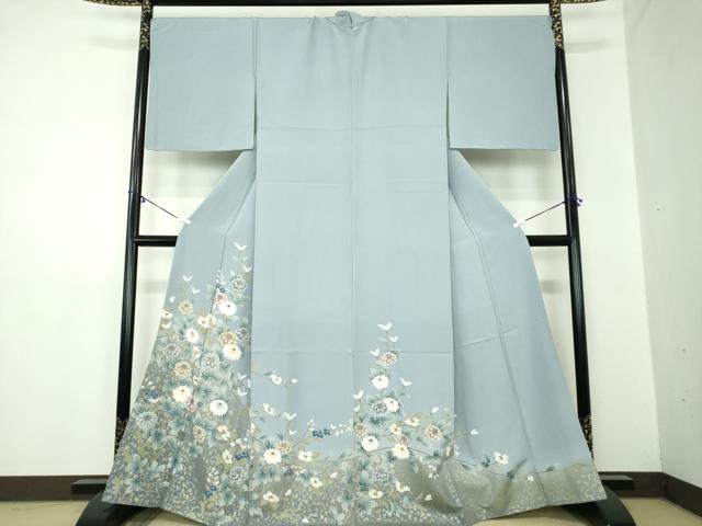 平和屋着物●訪問着　枝花文　暈し染め　金彩　正絹　逸品　DAAZ0571ps