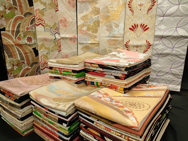 平和屋本店■袋帯 西陣 まとめて100点 鶴 鴛鴦 更紗 花柄 七宝 金銀糸 など 着用可能多数 未使用品あり 全て正絹 ppp2982