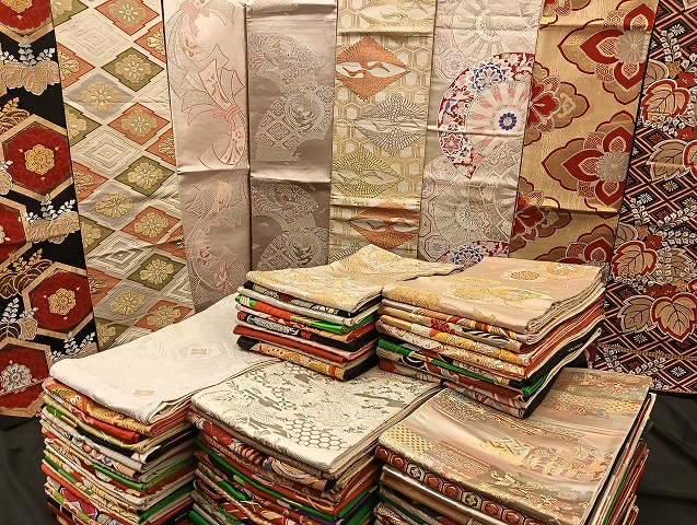 平和屋着物■袋帯 西陣 まとめて100点 向かい鳳凰 向かい鶴 孔雀 蝶 花柄 正倉院 金銀糸 など 着用可能多数 未使用品あり 全て正絹 mmm067