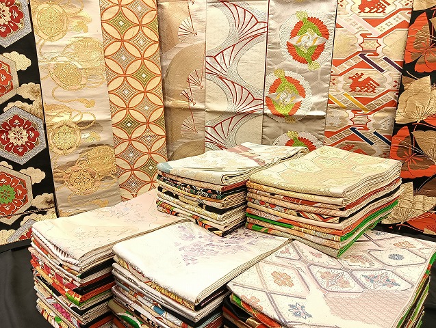 平和屋着物■袋帯 西陣 まとめて100点 向かい鳳凰 向かい鶴 有栖川文様 蝶 花柄 七宝 正倉院 楽器 金銀糸 未使用品あり 全て正絹 mmm065