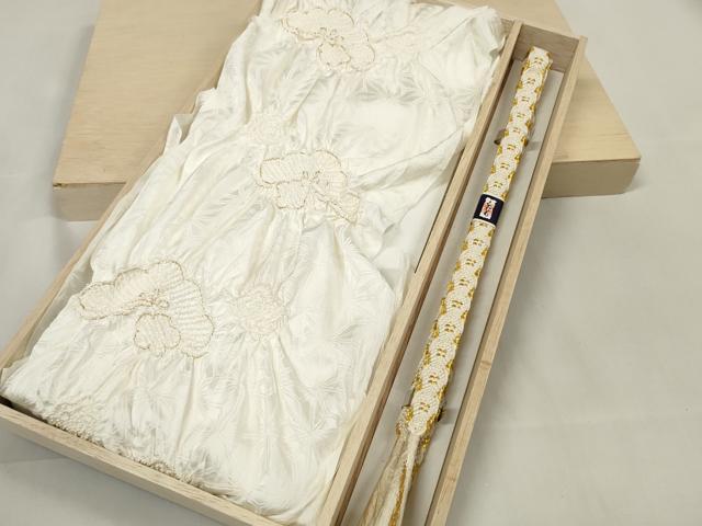 平和屋着物●和装小物　帯締め・帯揚げセット　礼装用　柄絞り　松梅　組紐　金糸　逸品　未使用　DAAV8237zzz