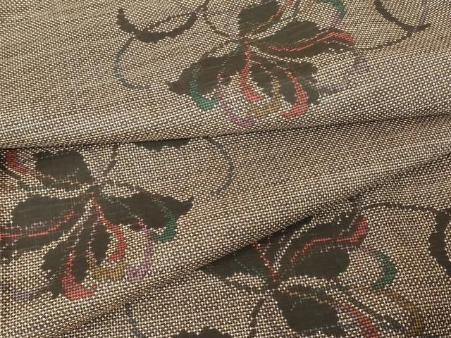 平和屋着物●本場大島紬　9マルキ　舞花文　正絹　逸品　DAAY9344az