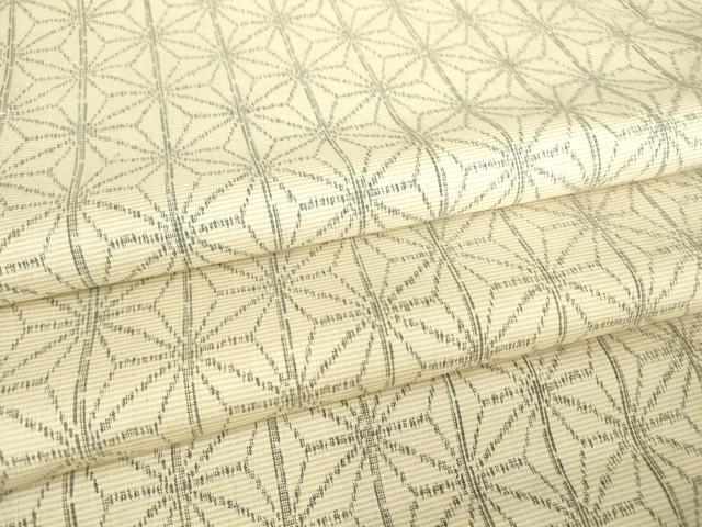 平和屋着物●上質な紬　麻の葉文　正絹　逸品　DAAY9363az