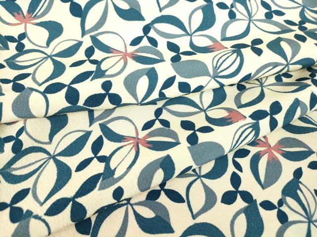 平和屋着物●上質な小紋　舞花文　正絹　逸品　未使用　DAAY9357az