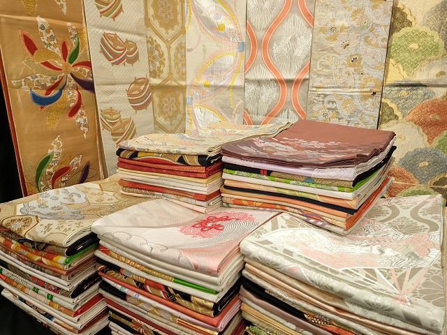 平和屋本店■袋帯 西陣 まとめて100点 鳳凰 向かい鶴 風景 辻が花 更紗 花柄 金銀糸 など 着用可能多数 未使用品あり 全て正絹 ppp2983