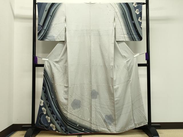 平和屋着物●訪問着　駒刺繍　舞桜文　暈し染め　金銀彩　正絹　逸品　CABA1518gh