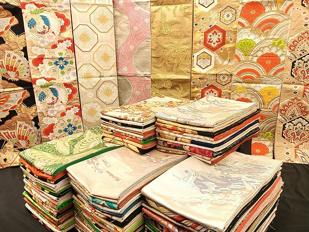 平和屋着物■袋帯 西陣 まとめて100点 鳳凰 鶴 孔雀 蝶 風景 更紗 花柄 宝相華 金銀糸 など 着用可能多数 未使用品あり 全て正絹 mmm079