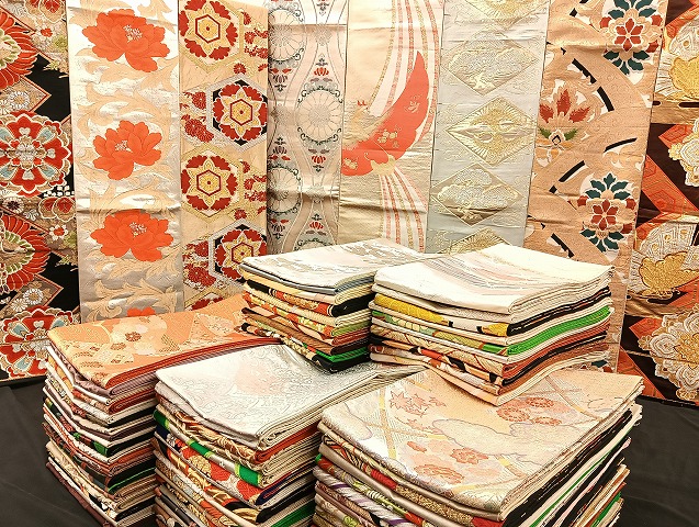 平和屋着物■袋帯 西陣 まとめて100点 鳳凰 向かい鶴 蝶 更紗 花柄 宝相華 佐賀錦 金銀糸 など 着用可能多数 未使用品あり 全て正絹 mmm080