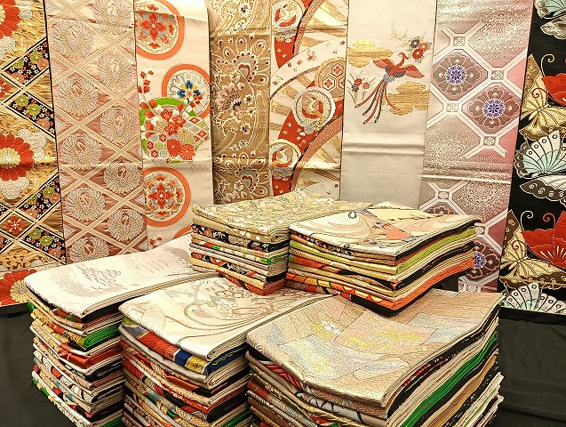 平和屋着物■袋帯 西陣 まとめて100点 鳳凰 鶴 鹿 蝶 風景 更紗 花柄  宝相華 正倉院 佐賀錦 金銀糸 など 未使用品あり 全て正絹 mmm081