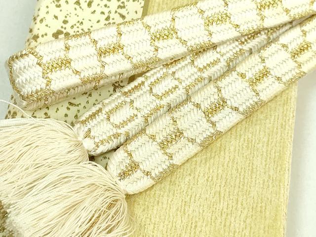 平和屋本店●極上　有職組紐道明　帯締め　亀甲組　金糸　宮内庁御用　国立博物館御用　東京芸術大学御用　逸品　DZAA11517kh6