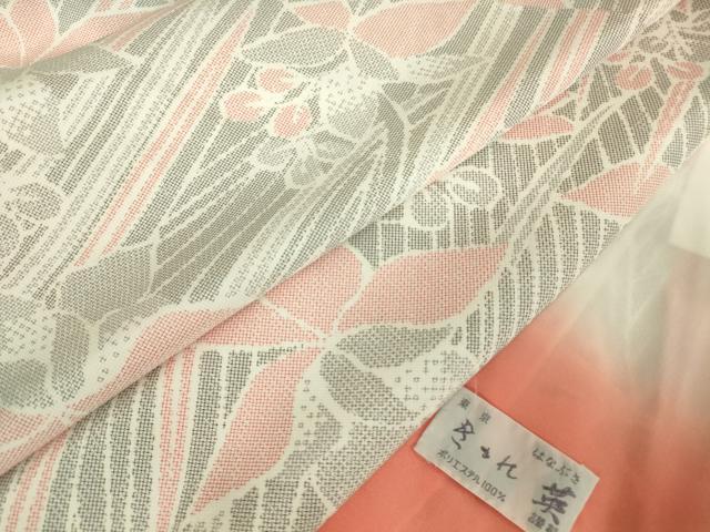 平和屋着物●洗える最高級着物　＜英＞はなぶさ謹製　小紋　草花文　逸品　DAAY9540az