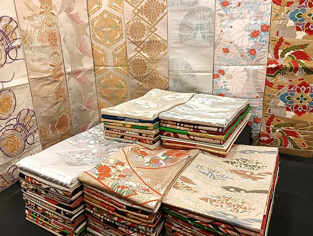 平和屋着物■袋帯 西陣 まとめて100点 鳳凰 鶴 孔雀 尾長鳥 向い鳥 向い蝶 風景 正倉院 楽器 佐賀錦 金銀糸 未使用品あり 全て正絹 mmm957