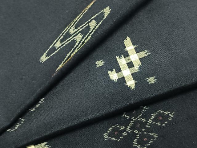 平和屋着物●本場琉球絣　紬　正絹　逸品　未使用　AABD8516fy