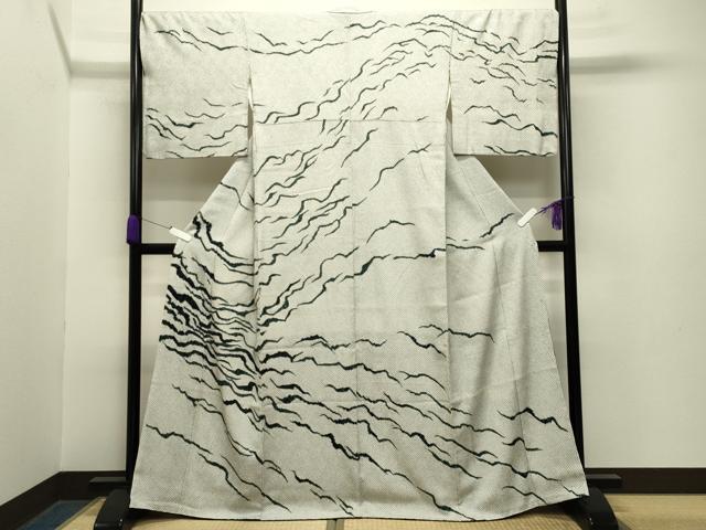 平和屋着物●訪問着　総絞り　流水文　ますいわ屋扱い　正絹　逸品　CABA9601gh