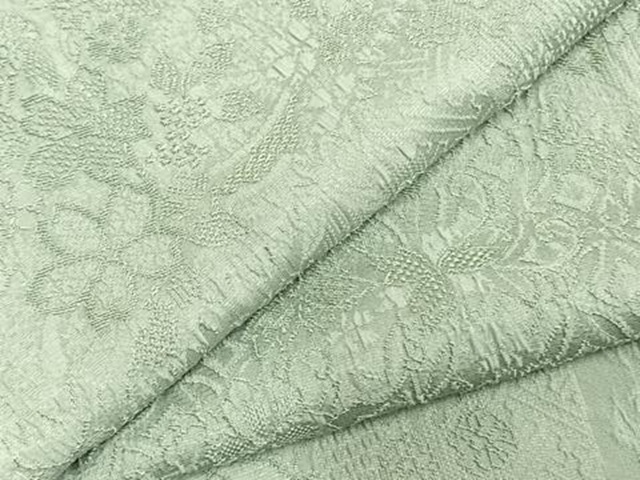 平和屋着物●上質な色無地　草花地紋　青磁鼠色　正絹　逸品　未使用　AABD8550fy