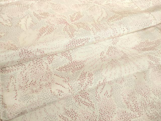 平和屋着物●上質な紬　花尽くし　正絹　逸品　DAAY9668az