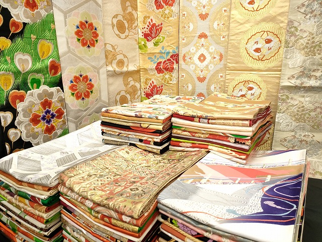 平和屋本店■袋帯 西陣 まとめて100点 鳳凰 向かい鴛鴦 孔雀羽 蝶 風景 宝相華 楽器 吉村織物 佐賀錦 金銀糸 未使用品あり 全て正絹 se3811