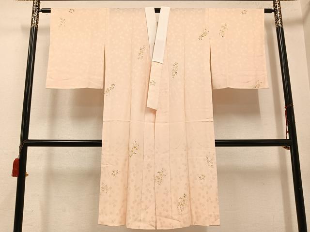 平和屋着物●長襦袢　無双仕立て　作家物　草花文　正絹　逸品　未使用　AABE0742ph