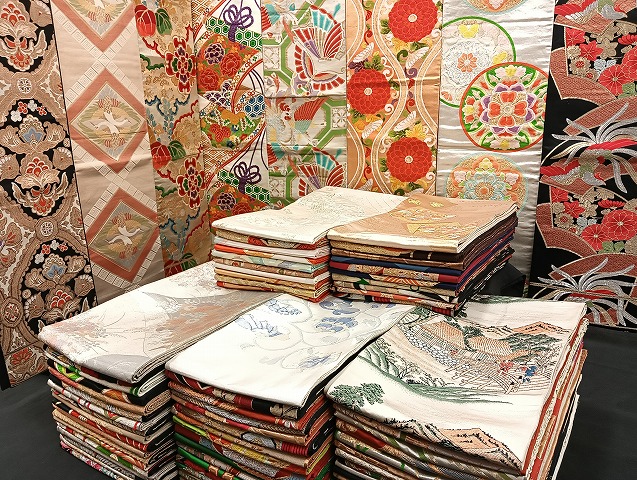 平和屋着物■袋帯 西陣 まとめて100点 鳳凰 向かい鶴 鴛鴦 尾長鳥 人物 蝶 風景 更紗 正倉院 佐賀錦 金銀糸 未使用品あり 全て正絹 mmm969