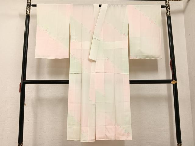 平和屋着物●長襦袢　無双仕立て　舞花文　正絹　逸品　未使用　AABE1226ph