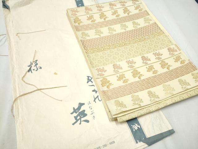 平和屋着物●西陣　川島織物　洗える最高級着物 ＜英＞はなぶさ謹製　六通柄　京袋帯　横段花文　たとう紙付き　CABB0651hy