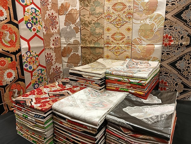 平和屋着物■袋帯 西陣 まとめて100点 向い鳳凰 鶴 孔雀 向い鴛鴦 向い蝶 更紗 正倉院 楽器 佐賀錦 金銀糸 未使用品あり 全て正絹 mmm971