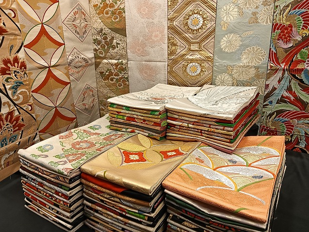 平和屋着物■袋帯 西陣 まとめて100点 鳳凰 向い鶴 孔雀 向い蝶 更紗 花柄 七宝 正倉院 刺繍 金銀糸 など 未使用品あり 全て正絹 mmm976