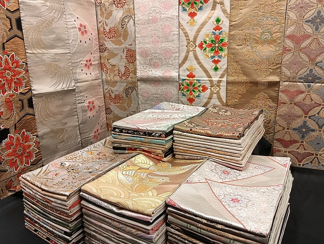 平和屋着物■袋帯 西陣 まとめて100点 鳳凰 鴛鴦 孔雀羽 鳥獣 馬 亀 人物 蝶 更紗 正倉院 宝相華 佐賀錦 未使用品あり 全て正絹 mmm975