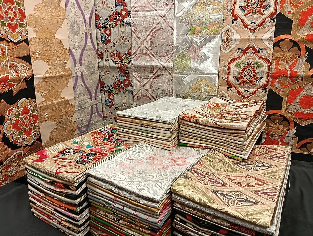 平和屋着物■袋帯 西陣 まとめて100点 鳳凰 向い鶴 蝶 更紗 松竹梅 花柄 正倉院 佐賀錦 金銀糸 着用可能多数 未使用品あり 全て正絹 mmm973