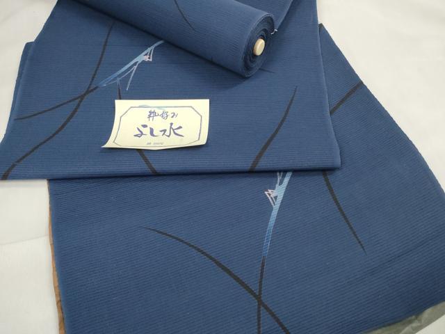 平和屋着物∴夏物　浴衣　反物　着尺　綿絽　よし水　東京本染　夏虫　綿　逸品　未使用　DABA7084zzz