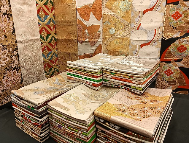 平和屋着物■袋帯 西陣 まとめて100点 向かい鶴 孔雀 蝶 更紗 花柄 正倉院 楽器 金銀糸 など 着用可能多数 未使用品あり 全て正絹 mmm983