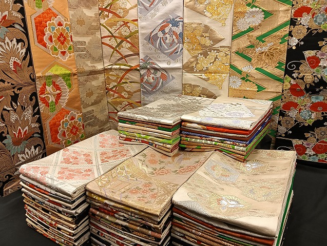 平和屋着物■袋帯 西陣 まとめて100点 鳳凰 向い鶴 蝶 更紗 花柄 正倉院 宝相華 佐賀錦 金銀糸 着用可能多数 未使用品あり 全て正絹 mmm988