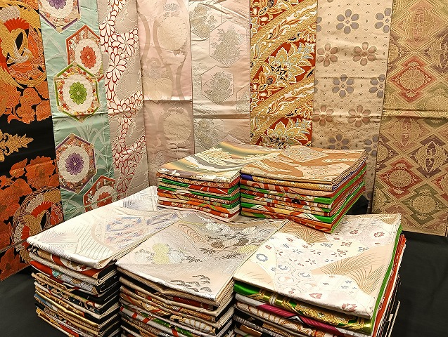 平和屋着物■袋帯 西陣 まとめて100点 鳳凰 向かい鶴 蝶 風景 更紗 花柄 正倉院 佐賀錦 金銀糸 着用可能多数 未使用品あり 全て正絹 mmm989