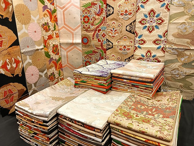 平和屋着物■袋帯 西陣 まとめて100点 鳳凰 向い鶴 鴛鴦 尾長鳥 向い鳥 向い蝶 風景 更紗 松竹梅 佐賀錦 未使用品あり 全て正絹 mmm990