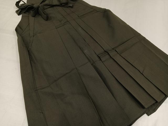 平和屋着物●男性　馬乗り袴　縞　正絹　逸品　AABE3979ph