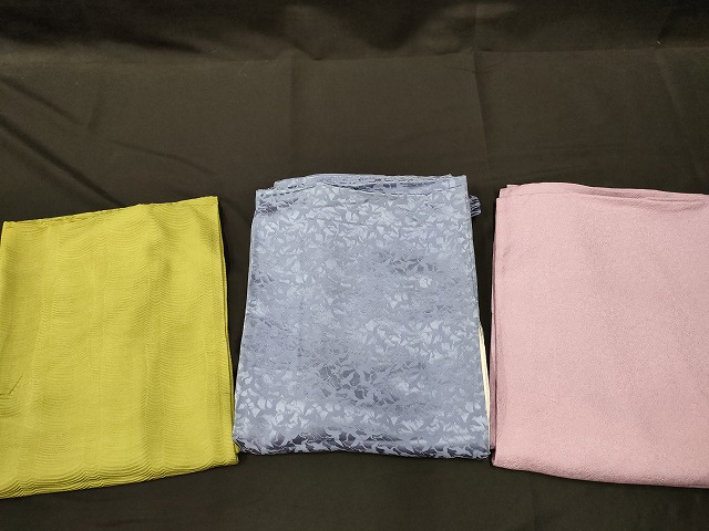 平和屋本店■色無地 まとめて 3点 鶴 花柄 地紋 など 着用可能多数 未使用品あり 全て正絹 ppp3245