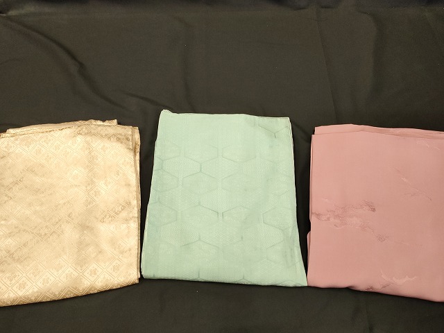 平和屋本店■色無地 まとめて 3点 松竹梅 七宝 花菱 地紋 など 着用可能多数 未使用品あり 全て正絹 ppp3257