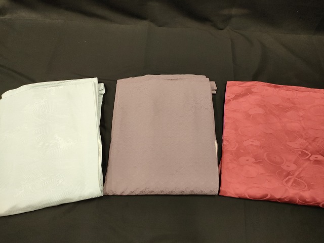 平和屋本店■色無地 まとめて 3点 燕 万寿菊 立波 地紋 など 着用可能多数 未使用品あり 全て正絹 ppp3306