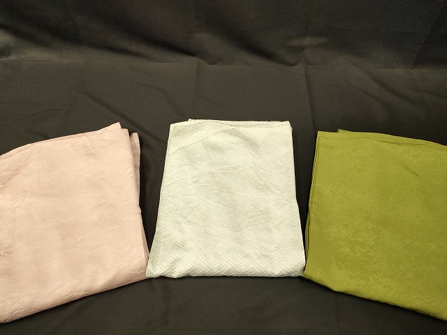 平和屋本店■色無地 まとめて 3点 風景 さざ波 紗綾形 地紋 など 着用可能多数 全て正絹 ppp3303