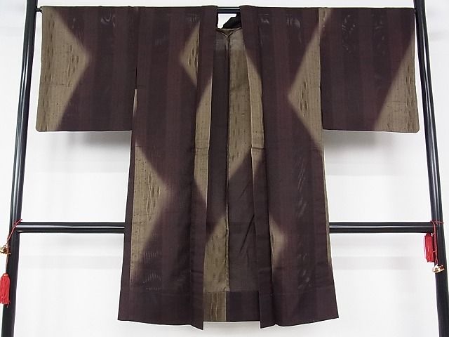 平和屋本店■極上　十日町　名門青柳謹製　櫛引織　紋紗　長羽織　スリーシーズン　春夏秋　塵除け　正絹　逸品　3kk1693