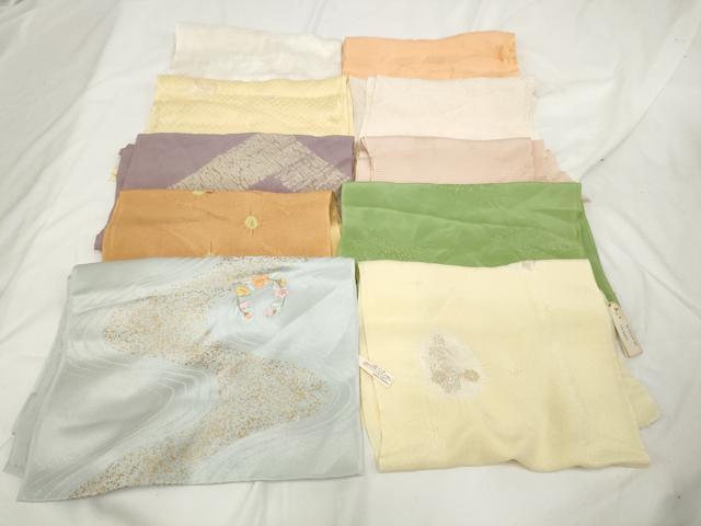 平和屋着物★和装小物　上質な帯揚げ　10枚セット　逸品　AAAO0942ps